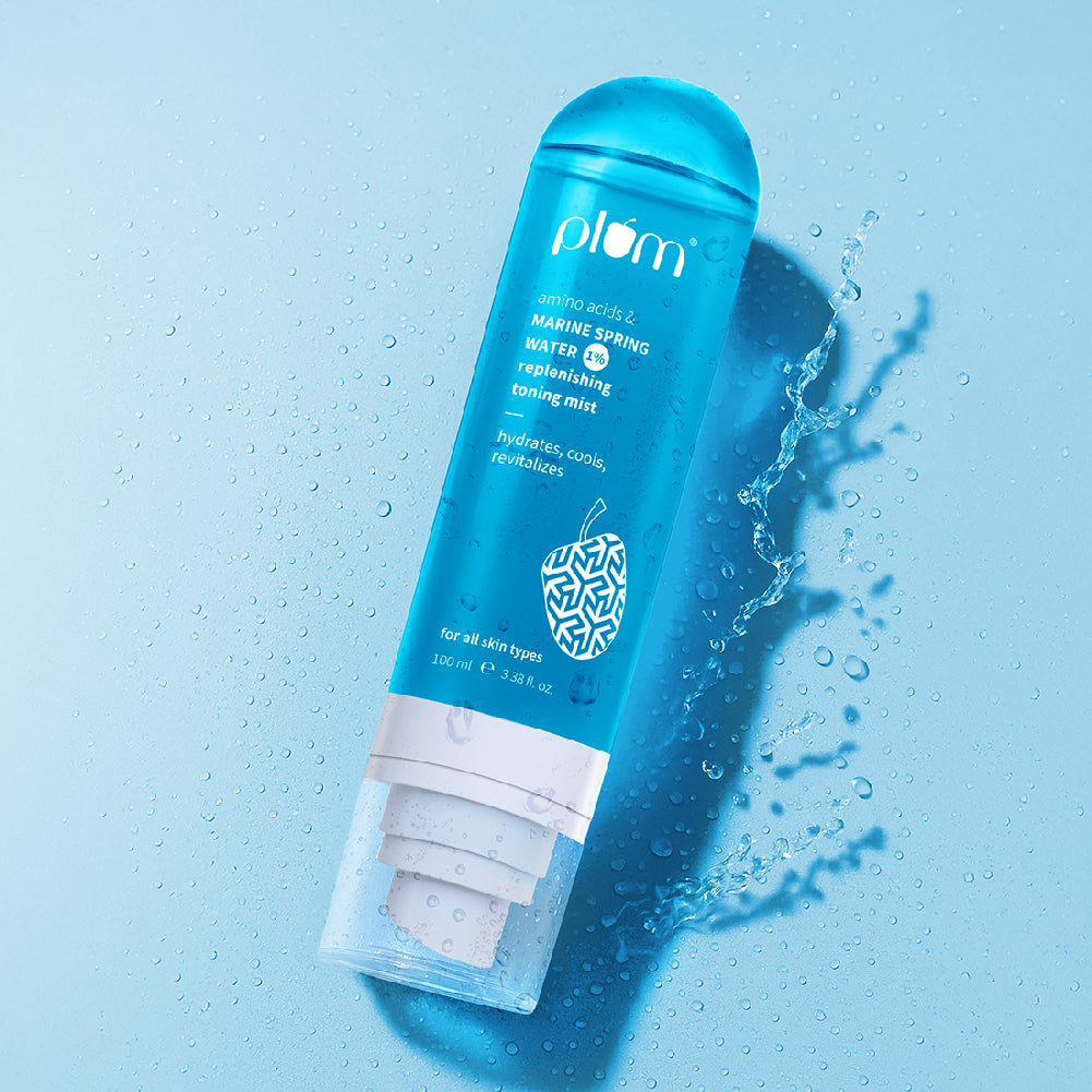 1% Marine Spring Water Face Mist Toner for Healthy Skin – Plum