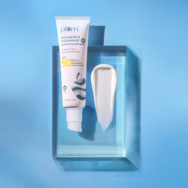 Niacinamide & Rice Water SPF 50 PA+++ Hybrid Sunscreen – Plum