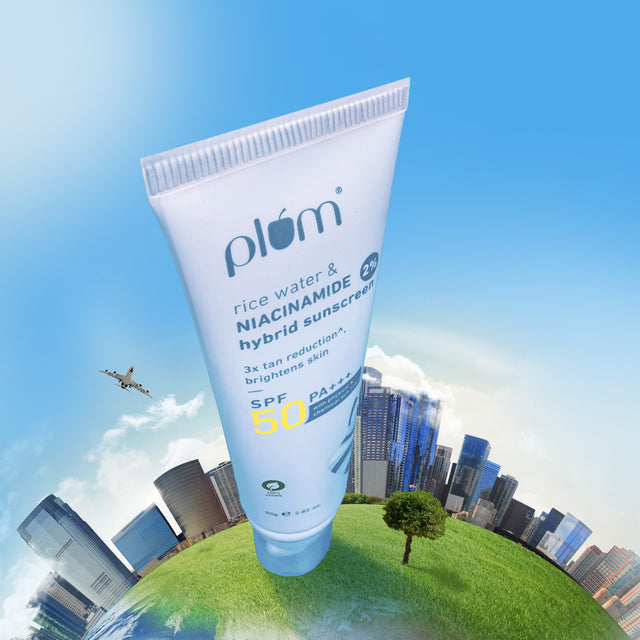 Niacinamide & Rice Water SPF 50 PA+++ Hybrid Sunscreen – Plum