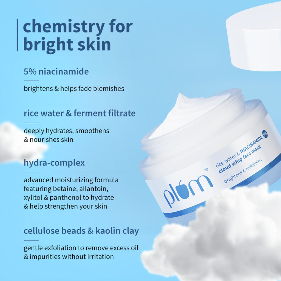 Buy Face Mask For Brighter Skin With Rice Water & 5% Niacinamide
