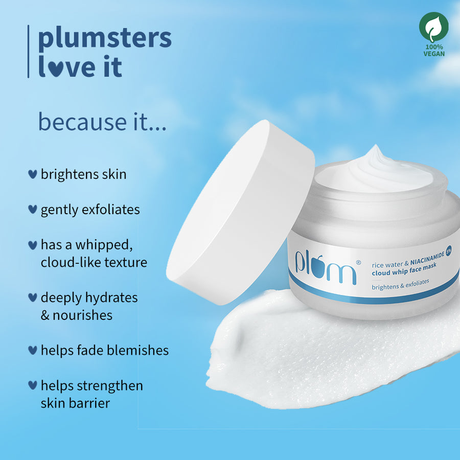 Buy Face Mask For Brighter Skin With Rice Water & 5% Niacinamide