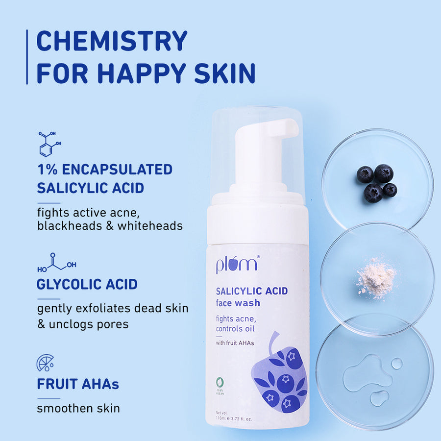 Salicylic Acid Foaming Face Wash for Acne | Plum