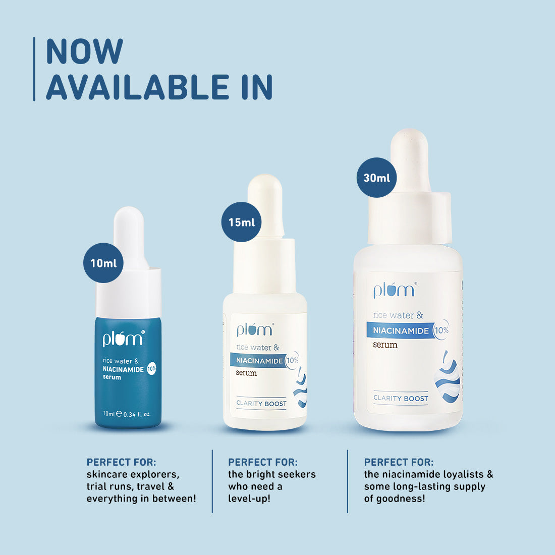 Buy Plum 10% Niacinamide 30 ml Face Serum with Rice Water | Plum Goodness