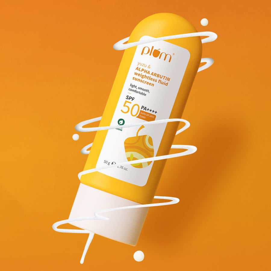 Yuzu & Alpha Arbutin SPF 50 Weightless Fluid Sunscreen – Plum