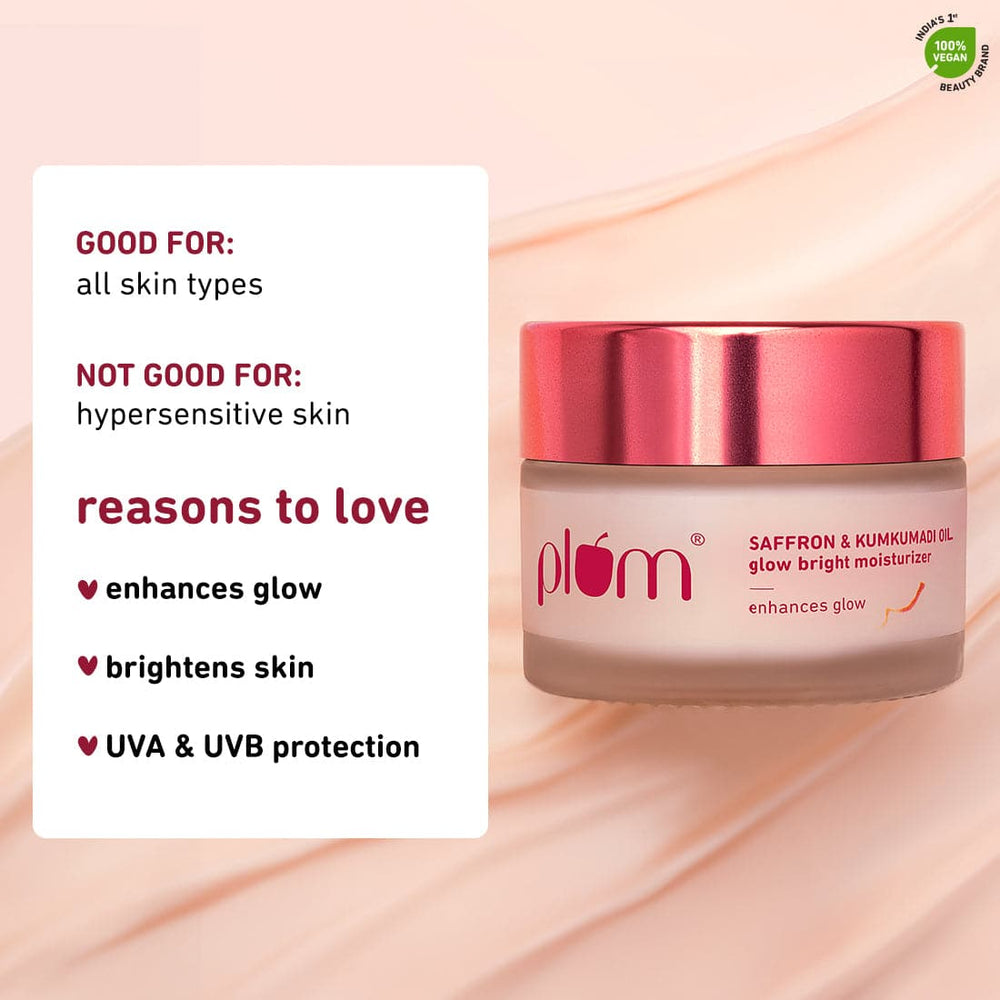 Saffron & Kumkumadi Moisturizer SPF 35 for Glowing Skin| Plum