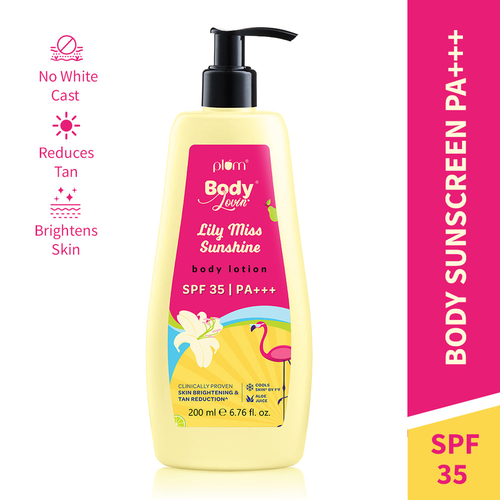 Lily Miss Sunshine Body Lotion SPF 35 PA+++ by Plum BodyLovin' | No ...