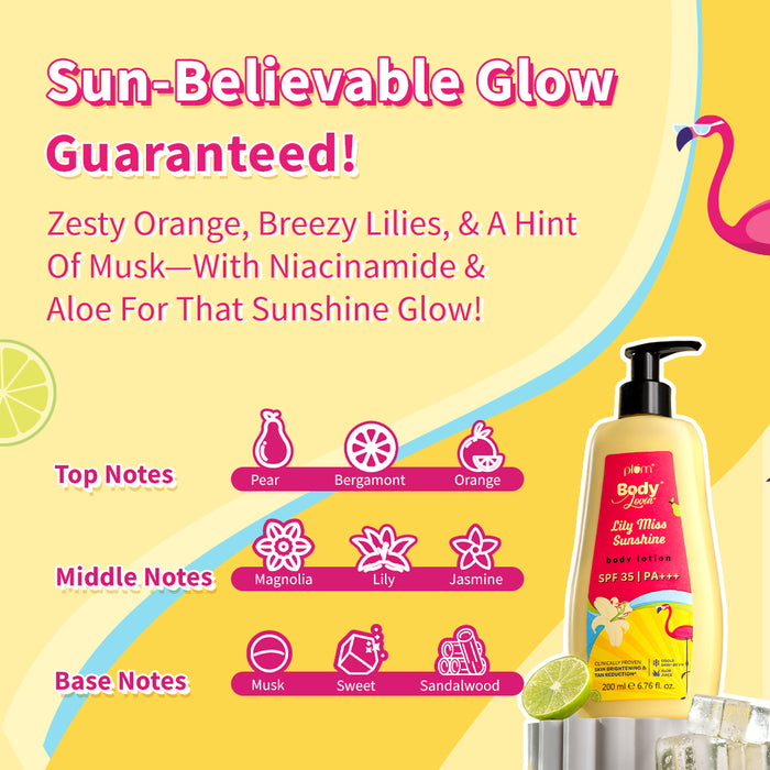 Lily Miss Sunshine Body Lotion SPF 35 PA+++ by Plum BodyLovin' | No ...