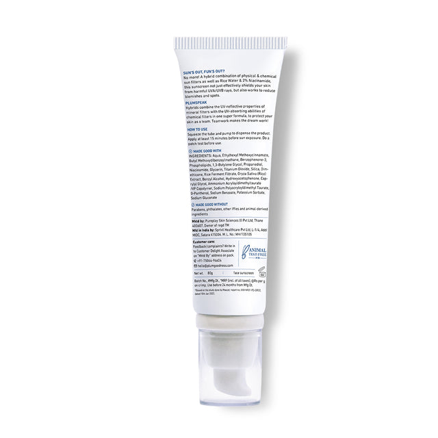 Niacinamide & Rice Water SPF 50 PA+++ Hybrid Sunscreen – Plum