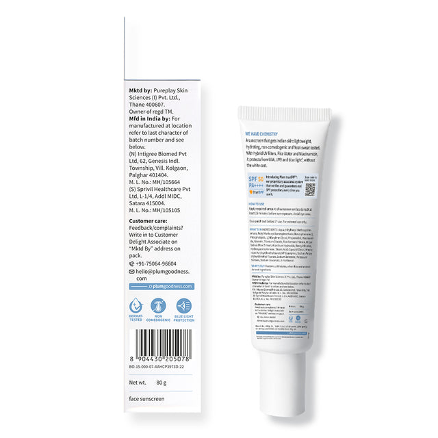 Niacinamide & Rice Water SPF 50 PA++++ Hybrid Sunscreen – Plum