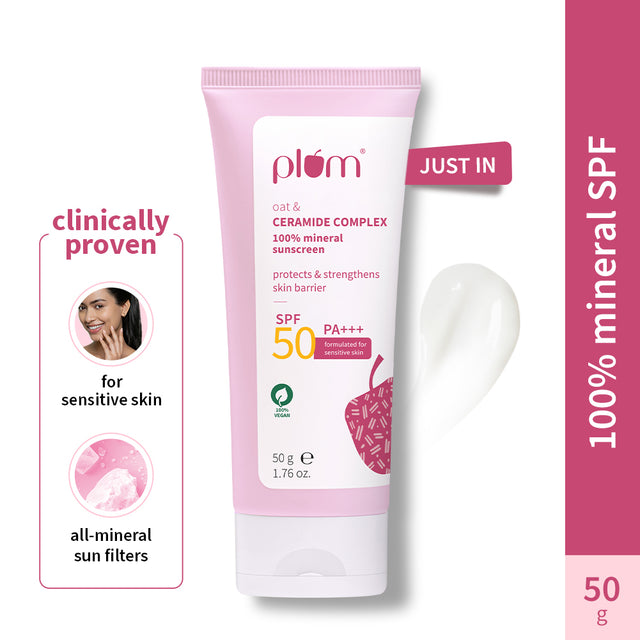 Plum Oat & Ceramide Complex 100% Mineral Sunscreen – Plum