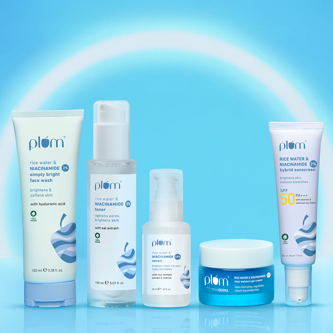 Niacinamide Bright & Clear Skin Combo | Face Wash, Toner, Serum, Gel M ...