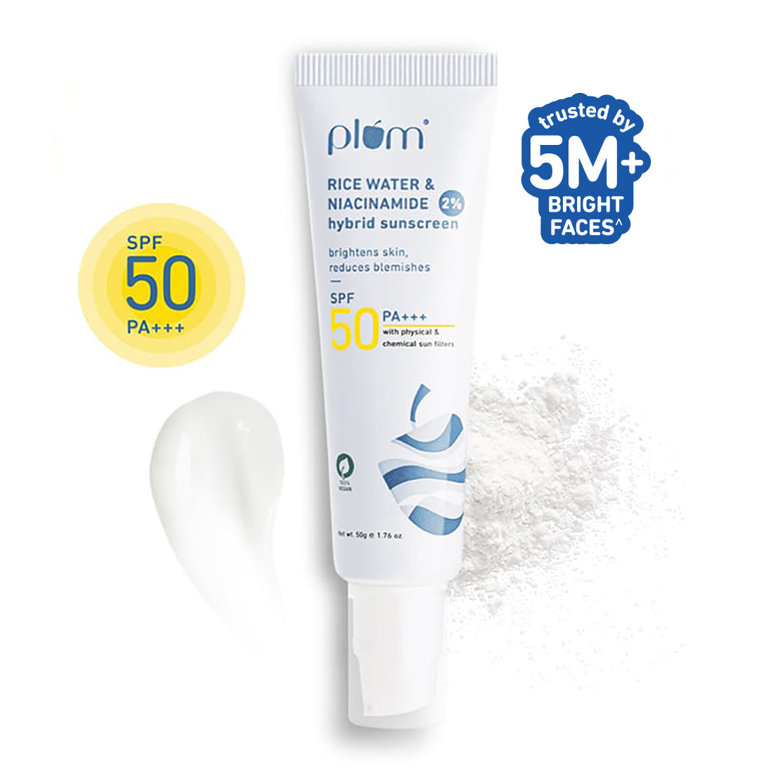 Niacinamide & Rice Water SPF 50 PA+++ Hybrid Sunscreen – Plum
