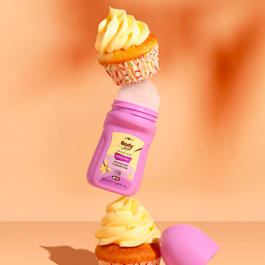 Buy Vanilla Vibes Deodorant Roll On by Plum BodyLovin' | Plum Goodness