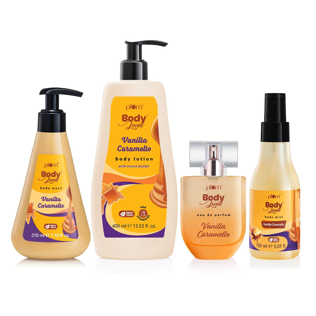 Vanilla Caramello Bath & Body Bundle by Plum BodyLovin' | Body Wash ...